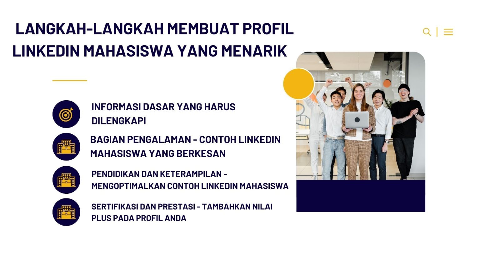 Contoh LinkedIn Mahasiswa - TMN Institute